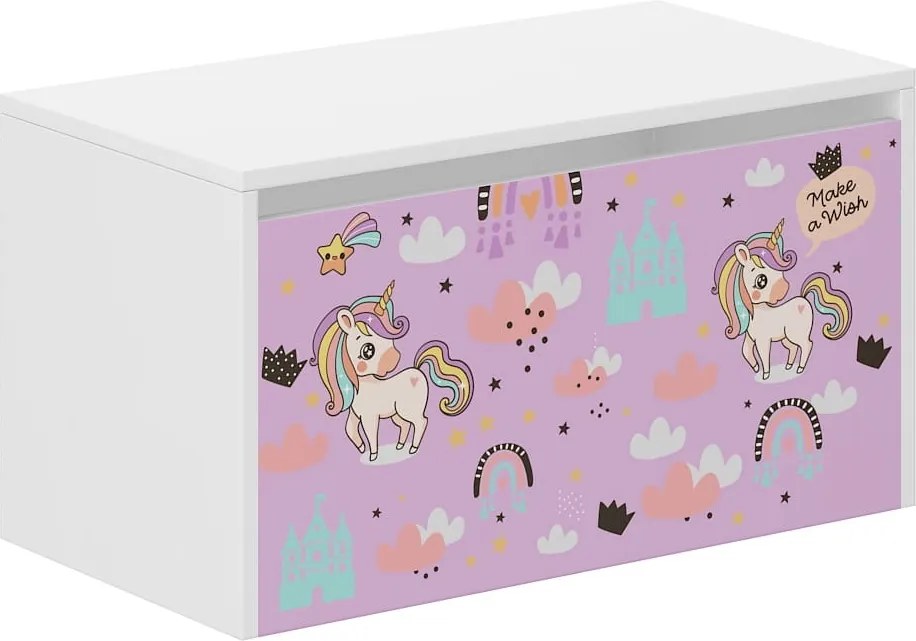 Wooden Toys KONTEJNER NA HRAČKY – RŮŽOVÝ JEDNOROŽEC