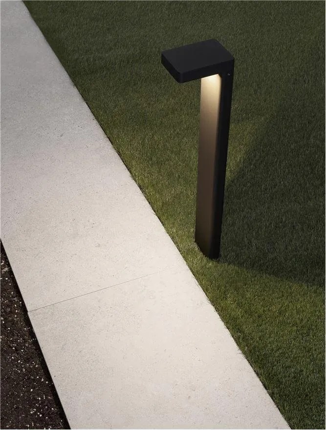 NV 9492770 Venkovní sloupkové svítidlo POET antracitový hliník a čiré sklo LED 8W 3000K 220-240V 94st. IP65 - NOVA LUCE