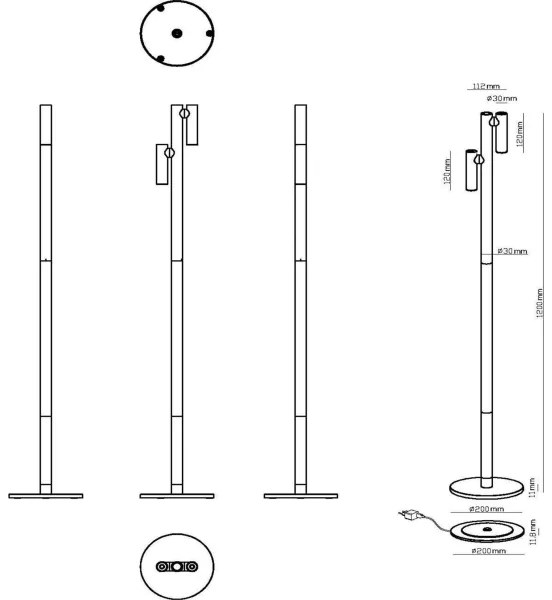 Lucide 27703/04/30 - LED Stm. nab. venk. lampa ANTRIM 2xLED/2,2W/4V IP54 černá