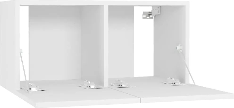 TV stolky 4 ks bílé 60 x 30 x 30 cm kompozitní dřevo 3074450