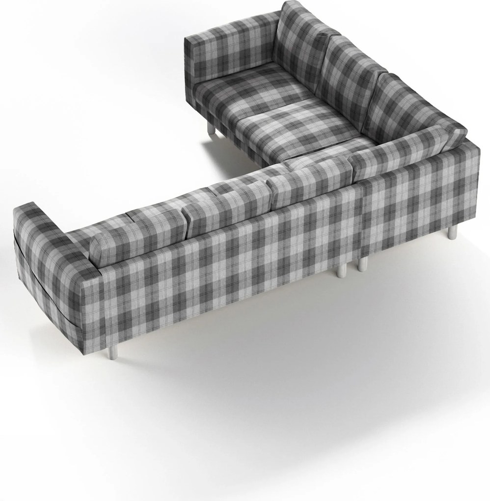 Potah na pohovku IKEA Norsborg rohová 5-místná barva šedá látka pletený vzor, vzorované