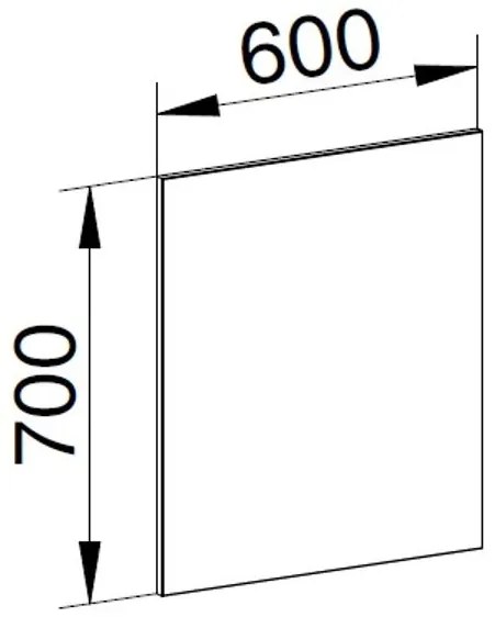 EBS Pure Zrcadlo 60x70 cm, bílá S_PUREZ6070B