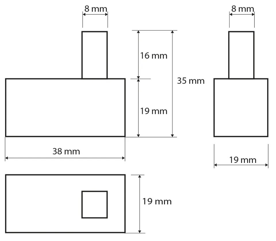 SAPHO XQ202 X-Square háček hranatý