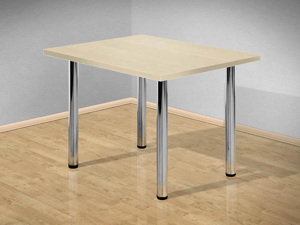 Nabytekmorava Jídelní stůl 140x80 cm s kovovými nohami barva lamina: bříza