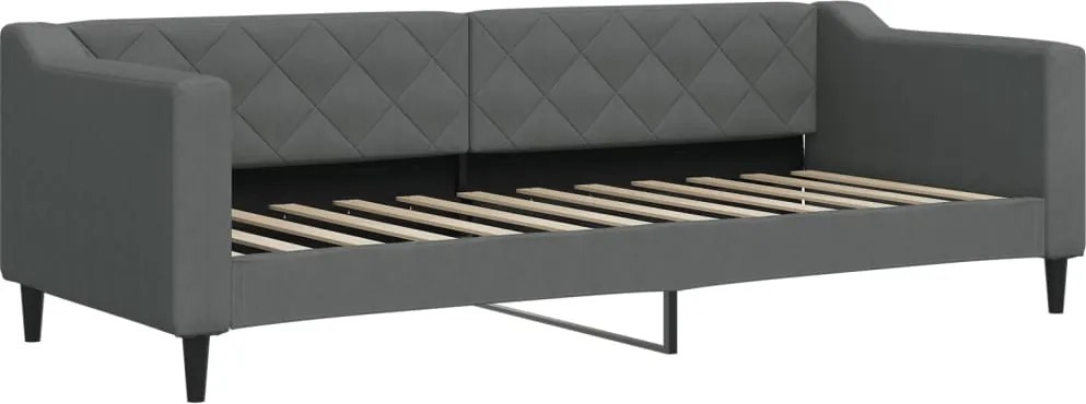 Válenda s přistýlkou a matracemi tmavě šedá 80 x 200 cm textil 3197440