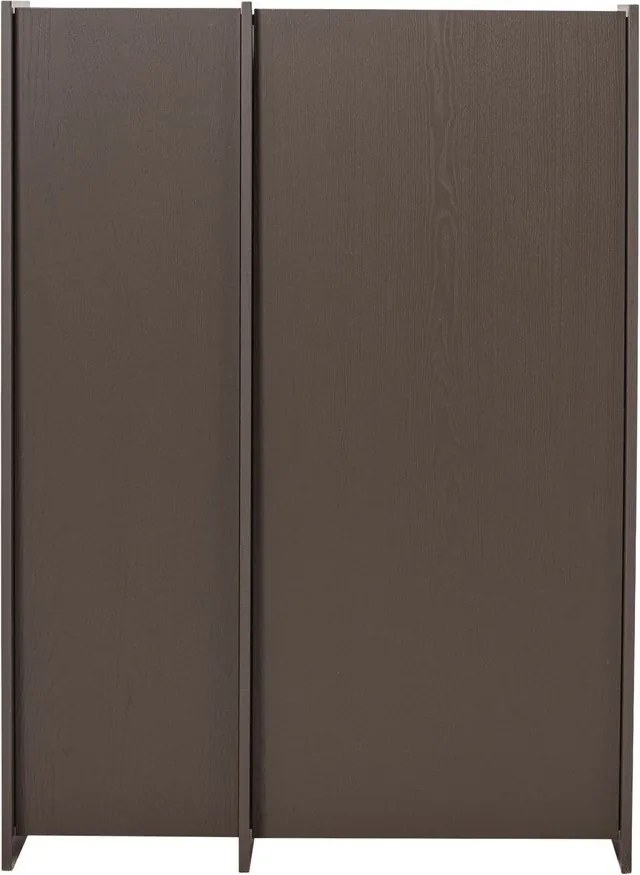 Tmavě hnědá skříňka v dekoru jasanu 102x140x44 cm Brock – WOOOD