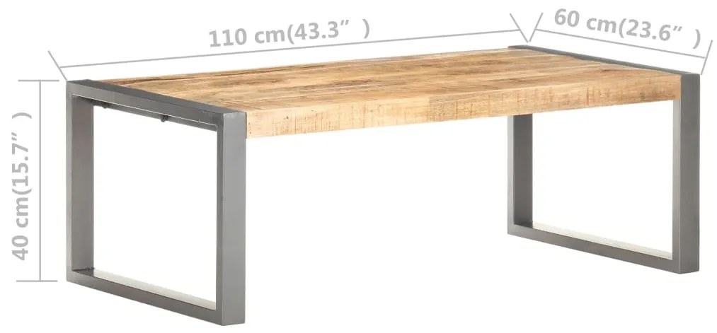vidaXL Marketos Konferenční stolek 110 x 60 x 40 cm hrubé mangovníkové dřevo