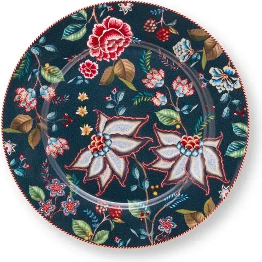Pip Studio Berry Blues talíř Ø32cm, modrý (Velký porcelánový talíř)