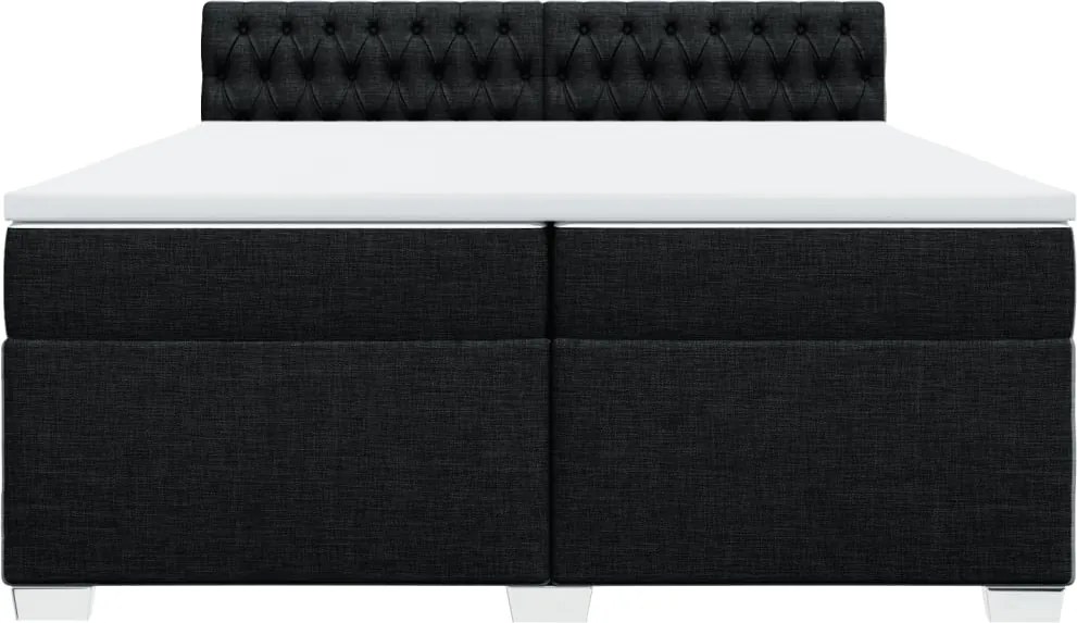 Box spring postel s matrací černá 200x200 cm textil 3286004