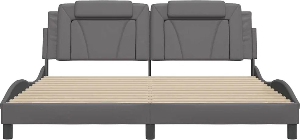 Rám postele Viana bez matrace šedý 180x200 cm umělá kůže 3208113