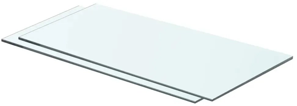Policové desky 2 ks sklo čiré 60 x 25 cm 3051565