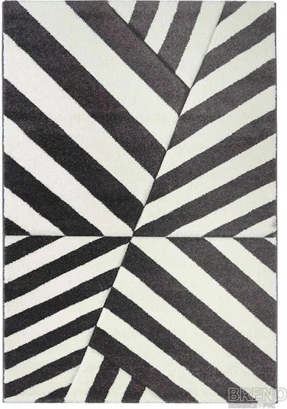 Breno Kusový koberec Vegas home pastel ART 23/GVG – černé a bílé pruhy, 160x230 cm