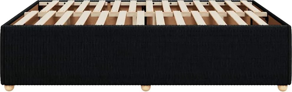 Rám postele bez matrace černý 140 x 190 cm textil 3284937