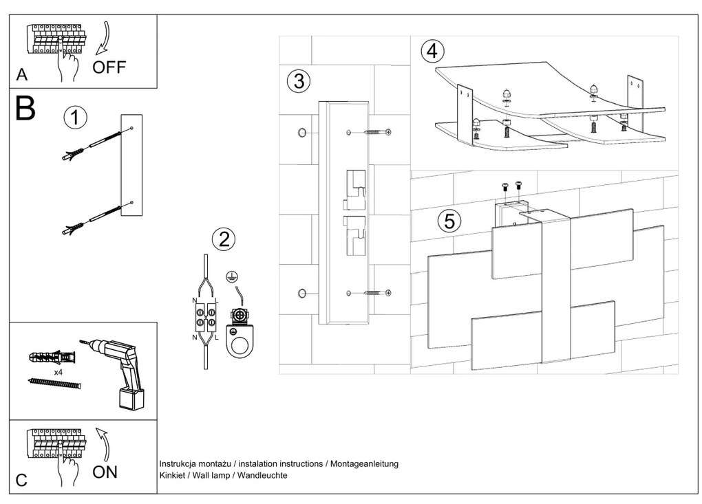 Nástěnné svítidlo Celia, 1x mléčné skleněné stínítko, ch