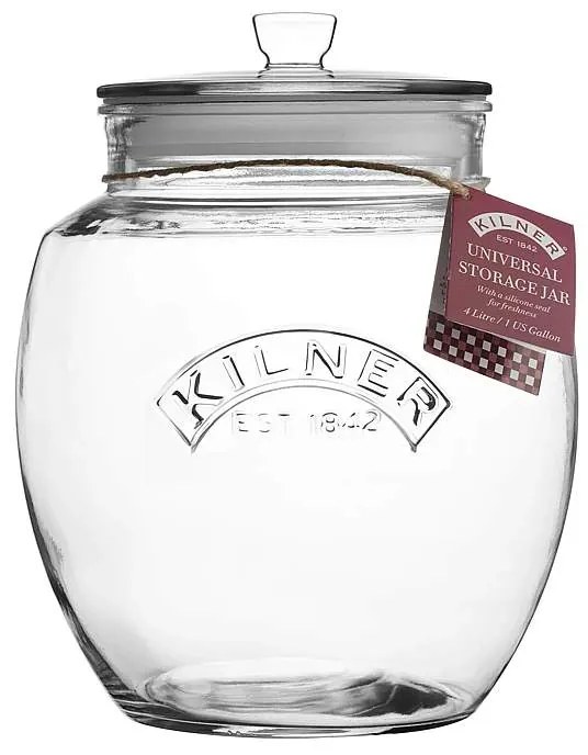 Kilner dóza s víčkem oblá 4 l