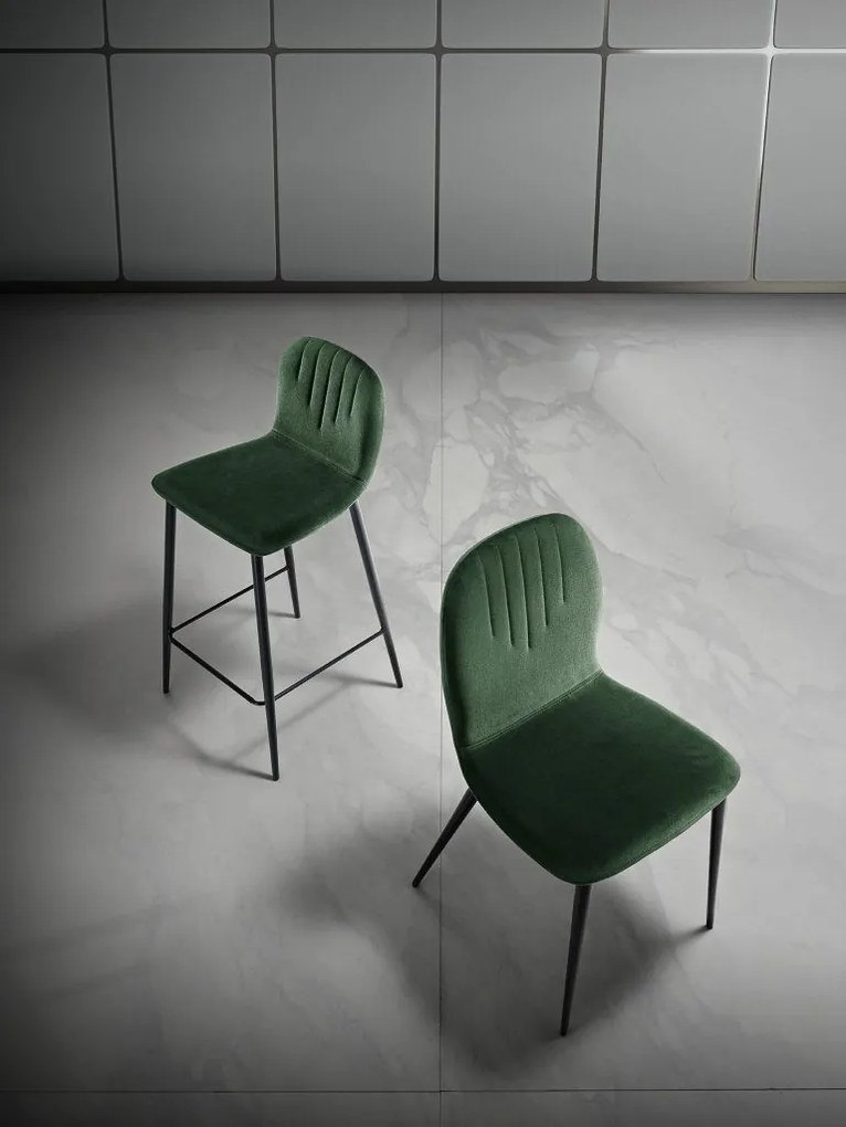 Max Home Moderní židle Musa vzorník tkaniny: crystal 01, nohy: kovové kónické perlové zlaté RAL 1036