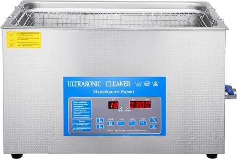 Dvoufrekvenční ultrazvukový čistič 22 l s ohřívačem brýlí na šperky