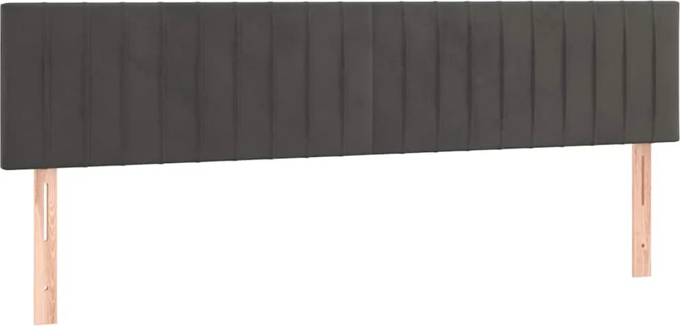 Box spring postel s matrací tmavě šedá 200x200 cm samet 3131100