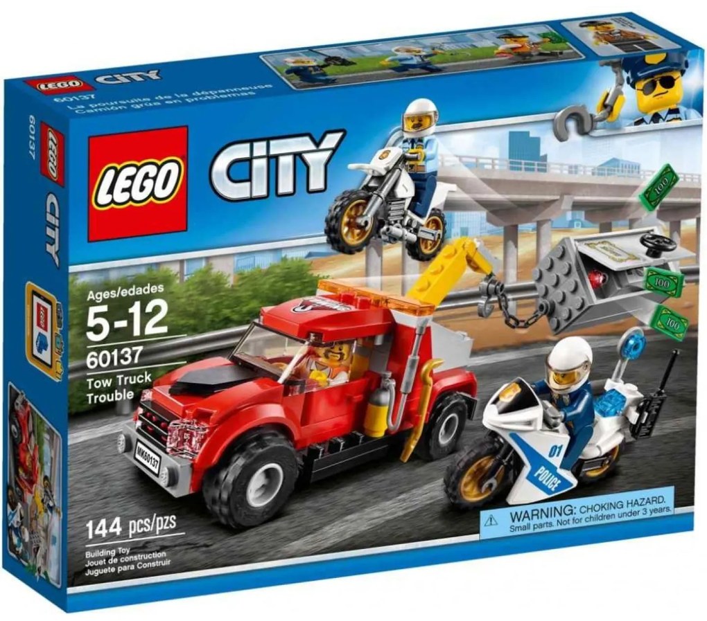 Stavebnice lego city 60137 trable odtahového vozu