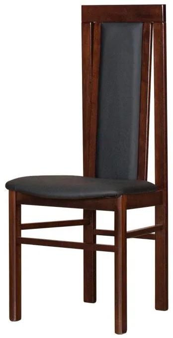 Židle KB (ořech / ekologická kůže černá)