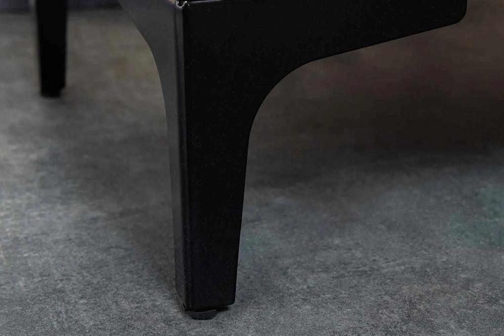 Designový noční stolek Bailey petrolejový samet - Skladem
