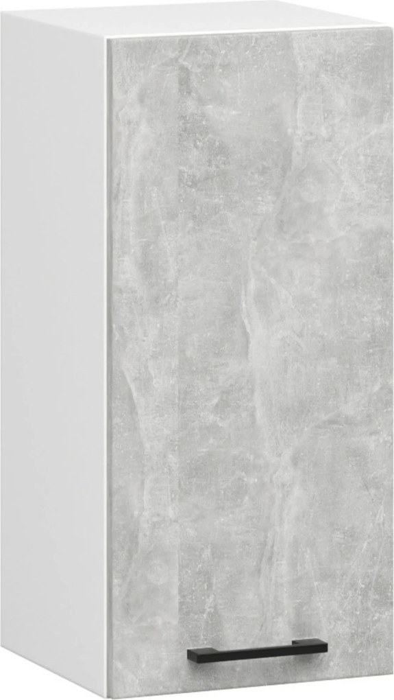 Závěsná kuchyňská skříňka Olivia W30 bílá/beton