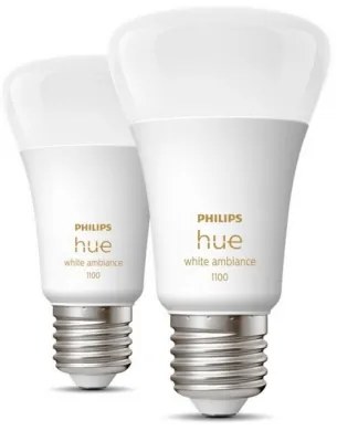 LED žárovka E27 Philips Hue 2ks 8W (75W) White Ambiance (2200-6500K) stmívatelná