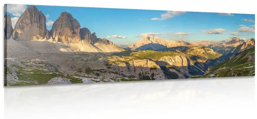Obraz nádherný výhled z hor - 150x50 cm