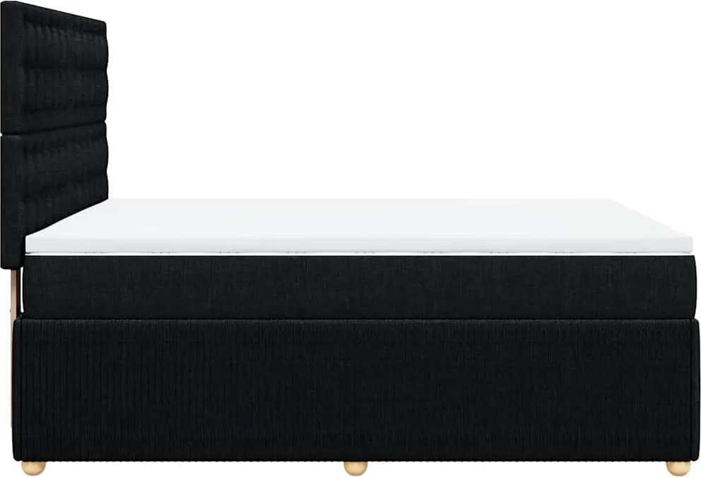 Box spring postel s matrací černá 140 x 190 cm textil 3292067