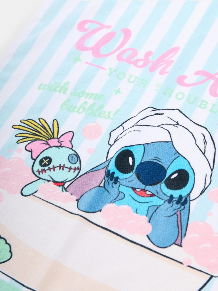 Sinsay - Bavlněný ručník Lilo & Stitch - modrá