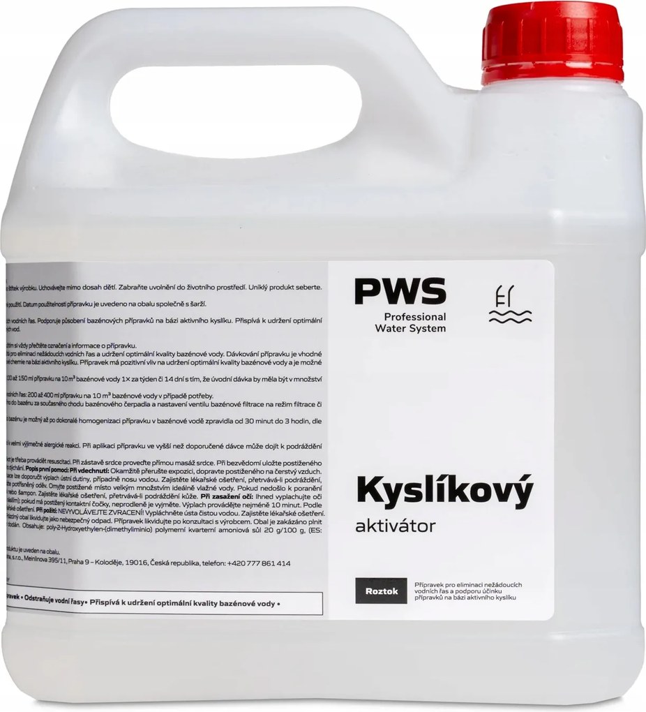 Pws Kyslíkový aktivátor 3l bazénová chemie