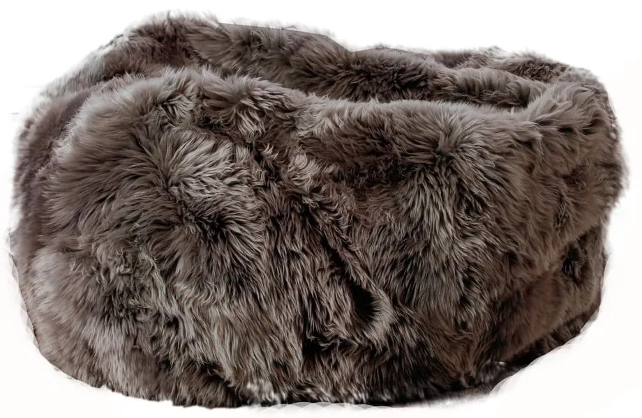 Šedý sedací vak z ovčí kožešiny Native Natural, ⌀ 110 cm