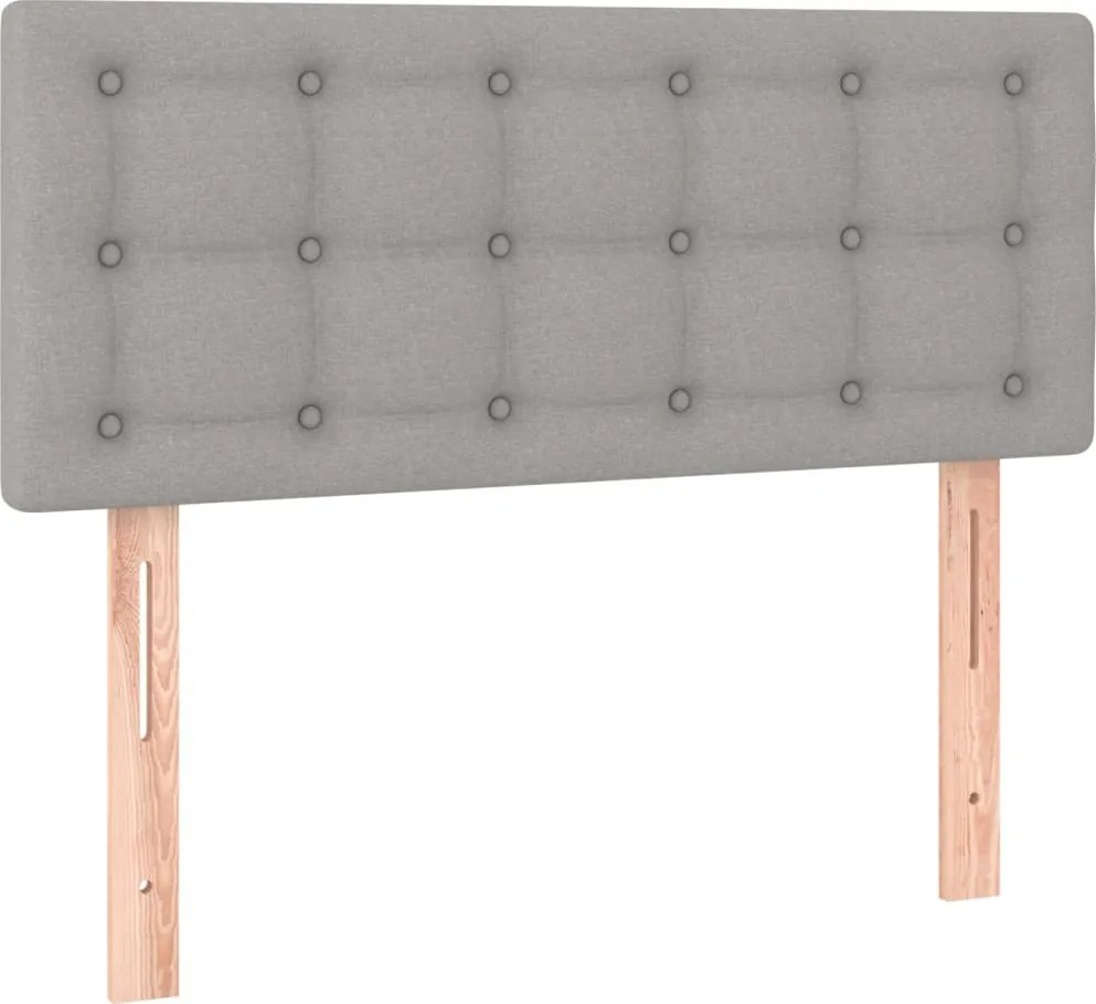 vidaXL Box spring postel s matrací 90x200 cm textil [3130001] Barva: Tmavě šedá