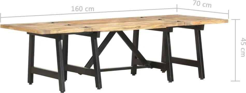 vidaXL Rozkládací konferenční stolek 160 x 70 x 45 masivní mangovník [285841]