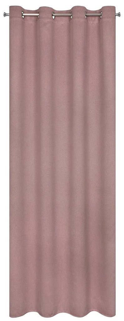 ZATEMŇOVACÍ ZÁVES NA KROUŽCÍCH AMARO 140X200 CM TMAVĚŘŮŽOVÁ