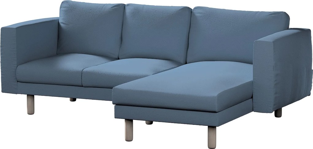 Potah na pohovku IKEA Norsborg 3-místná se šezlongem barva modrá látka pletený vzor