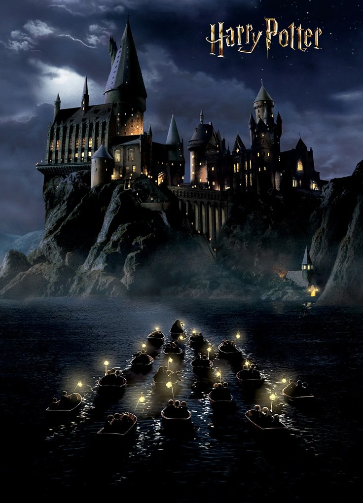 Dětská vliesová fototapeta na zed' Harry Potter a Hrad Bradavice | 182 x 252 cm | DFTDXL1975