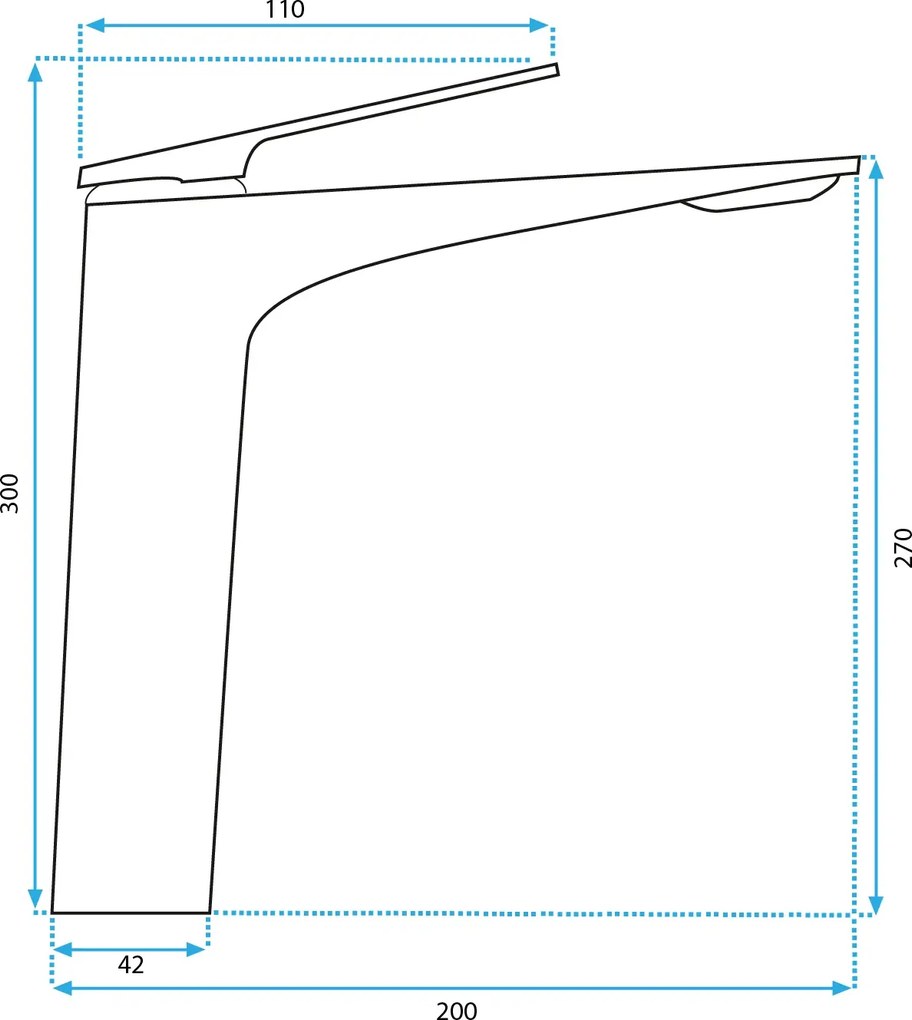 Rea Avalon, vysoká umyvadlová baterie h-305, měděná matná, REA-B0493