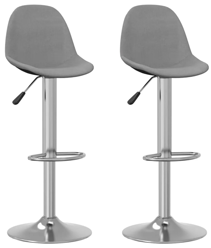 333381 vidaXL Barové židle 2 ks šedé textil