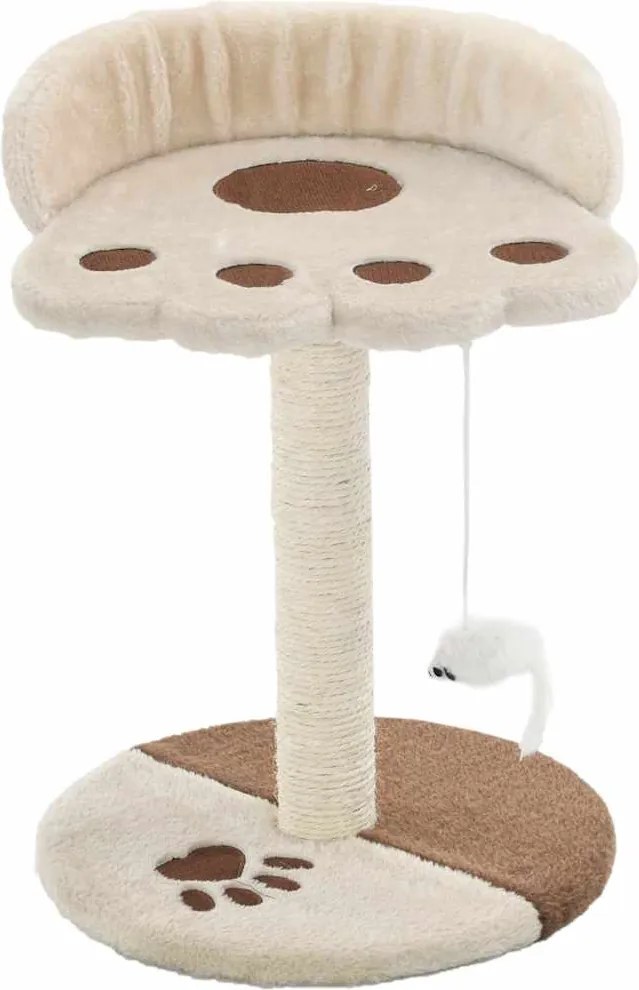 Škrabadlo pro kočky sisalové sloupky 40 cm béžové a hnědé 170543