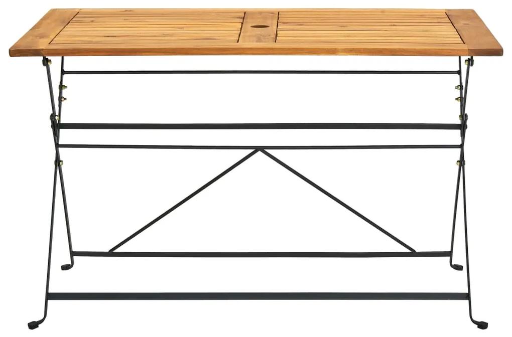 vidaXL Skládací zahradní stůl 120 x 70 x 74 cm masivní akáciové dřevo