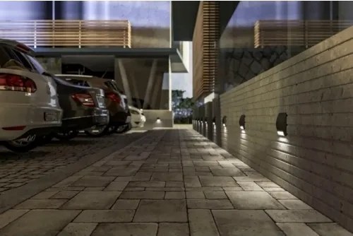 Přisazené orientační LED svítidlo 230V Panlux LEON SQUARE tmavě šedá PN42100023