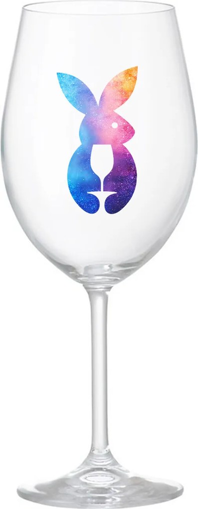 ZAJÍČEK - čirá sklenice na víno 350 ml