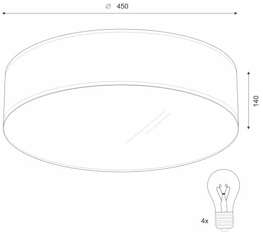 Stropní svítidlo SIRJA DOUBLE 4xE27/15W/230V pr. 45 cm krémová