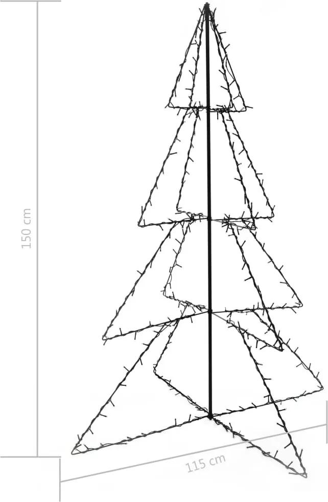 vidaXL Vánoční stromek kužel 240 LED diod dovnitř i ven 115 x 150 cm [51006] Barva: Teplá bílá