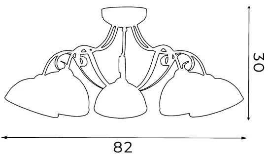 Stropní svítidlo ANTICA 5xE27/60W/230V