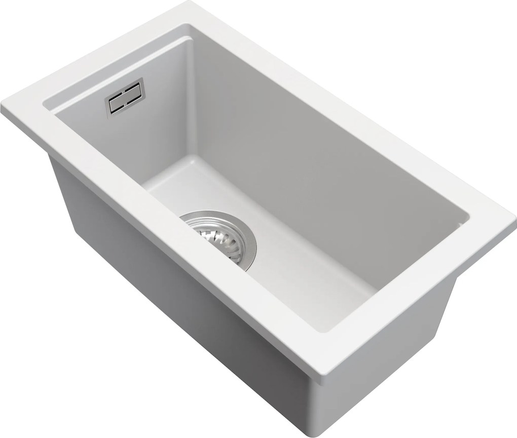 Gamma Decor 2850, 1-komorový granitový dřez 280x500x207 mm, bílá, GMA-ZLE000160
