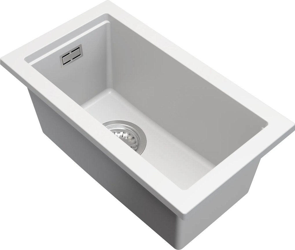 Gamma Decor 2850, 1-komorový granitový dřez 280x500x207 mm, bílá, GMA-ZLE000160