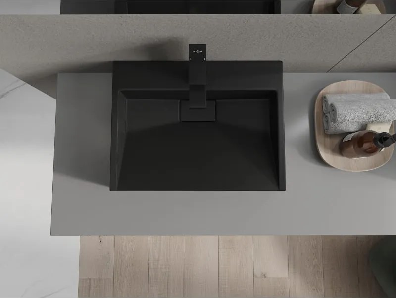 Mexen Ava umývadlo na desku z konglomerátu 1/O 50 x 38 cm, černé - 23015071