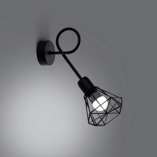Nástěnné svítidlo SOLLUX ARTEMIS 1S černé E14 1x40W bez žárovky SL.1108